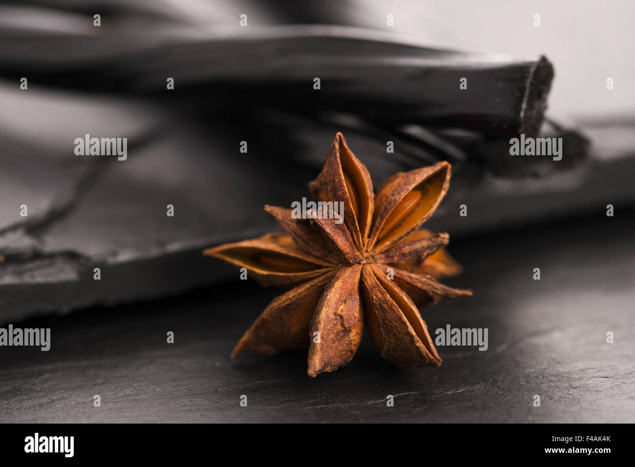 Licorice candy with star anise Stock Photo - Alamy