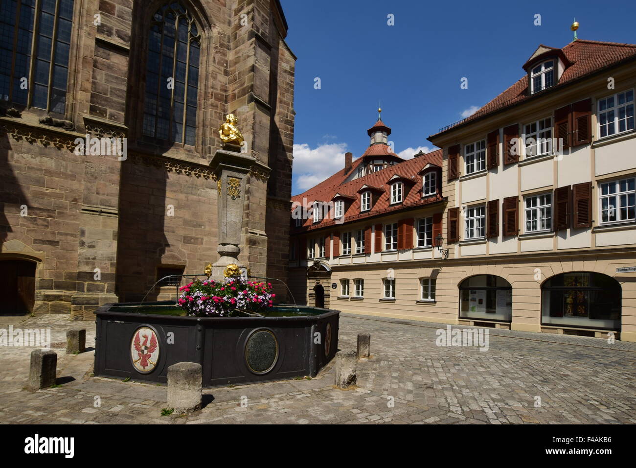 Bavaria, Germany - View on a historic building in Ansbach, region ...