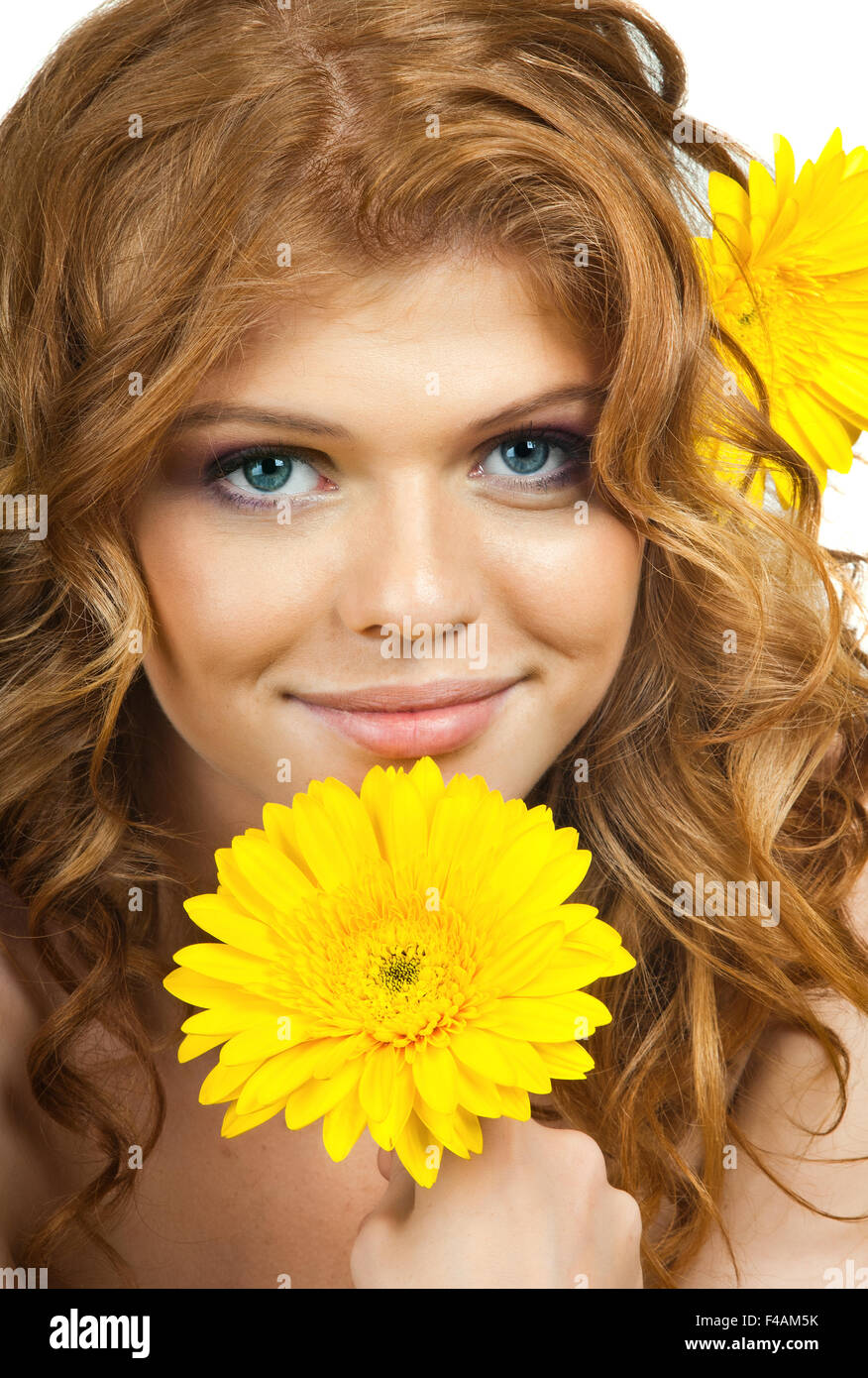 Smiling redheaded woman hi-res stock photography and images - Alamy