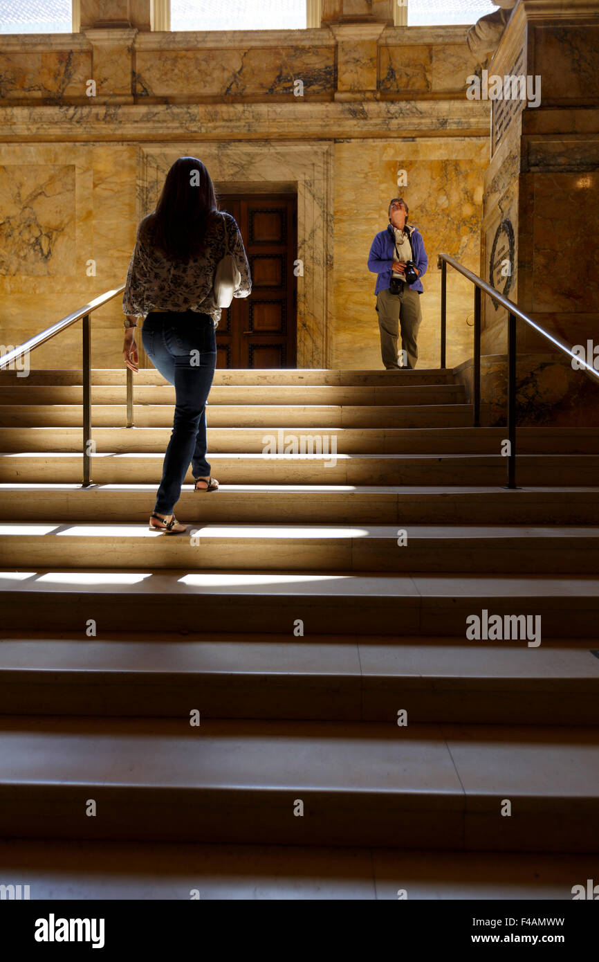 Boston public library staircase hi-res stock photography and images - Alamy