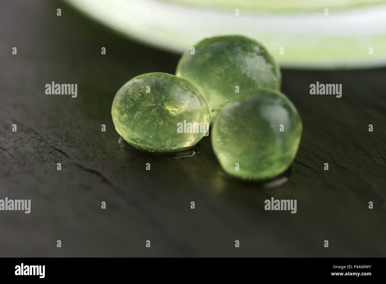 mint caviar, molecular gastronomy Stock Photo - Alamy