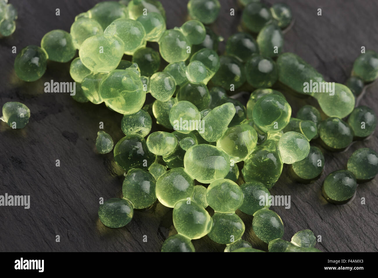 mint caviar, molecular gastronomy Stock Photo - Alamy