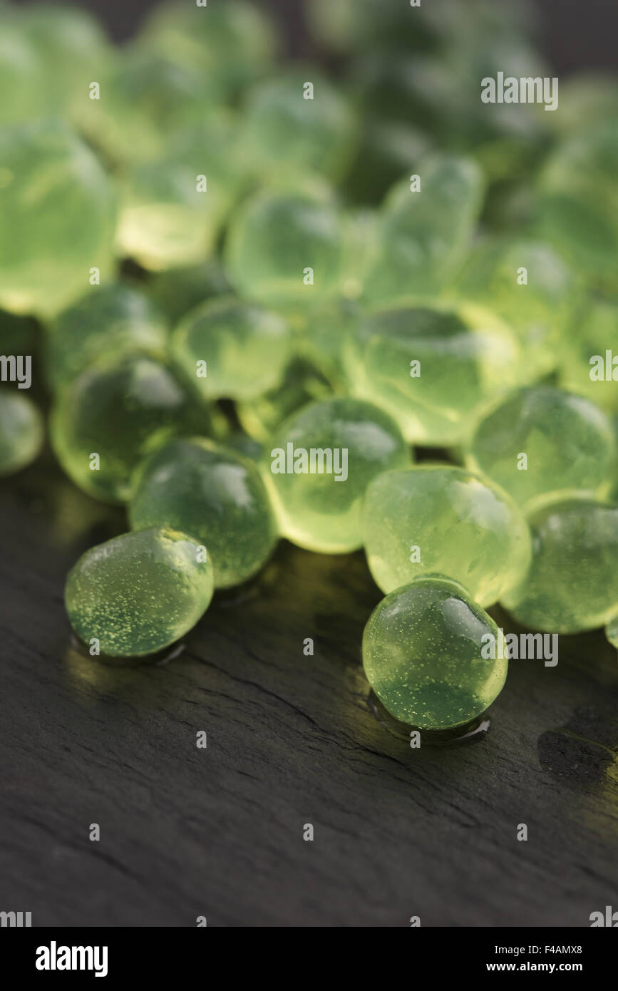 mint caviar, molecular gastronomy Stock Photo - Alamy