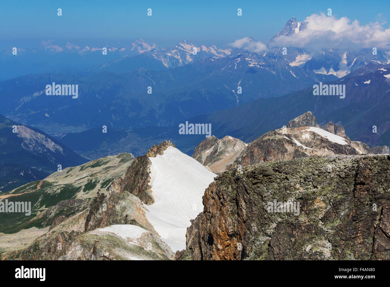 High Caucasus mountains Stock Photo - Alamy