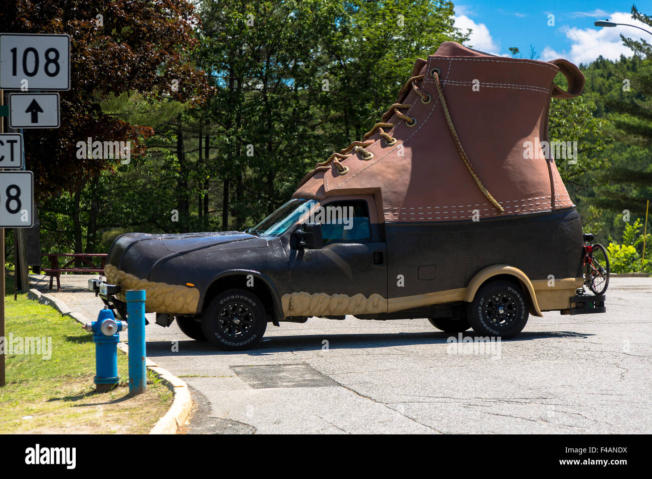 Promotional Ford pickup for L.L. Bean in a car park kitted out in the ...