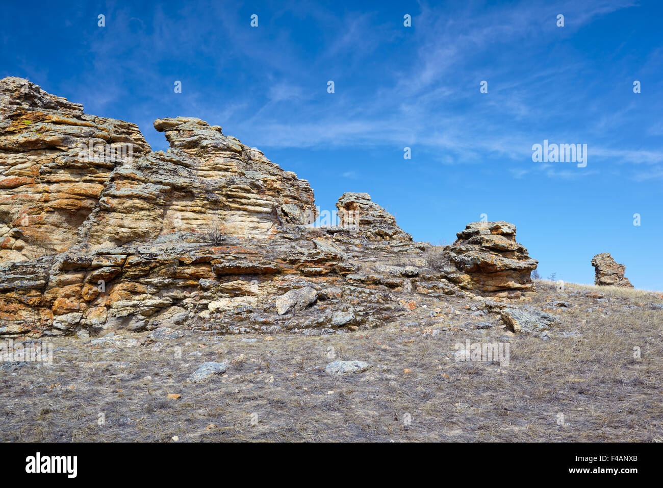 Plush Rocks near Baikal lake Stock Photo - Alamy