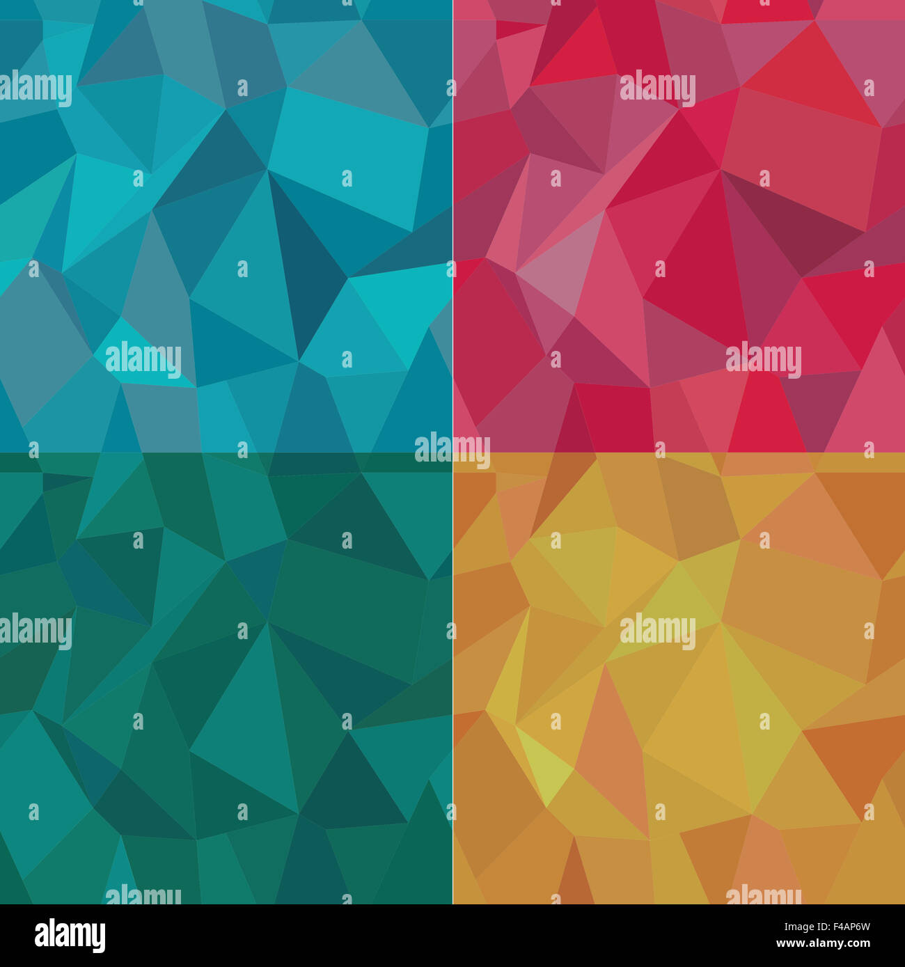 Seamless Polygonal Pattern Set, Background Stock Photo - Alamy