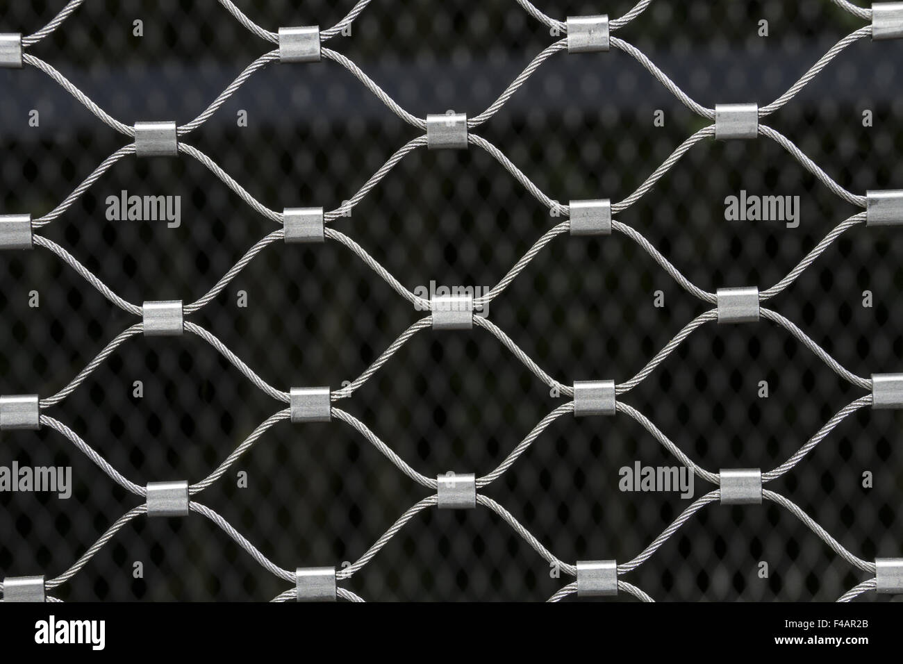 grid of wire rope Stock Photo - Alamy