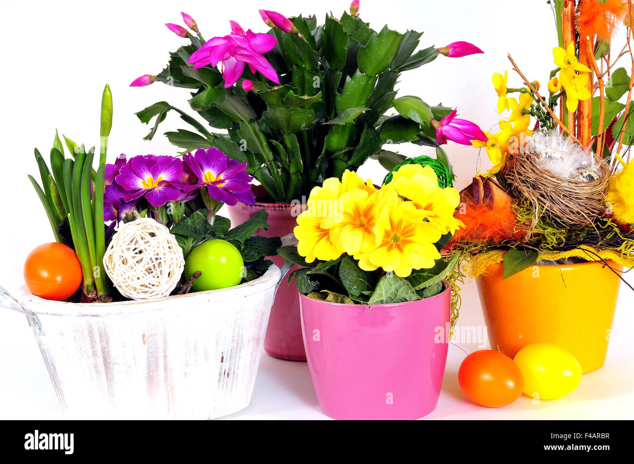 Easter Spring Flower Arrangements Stock Photo - Alamy