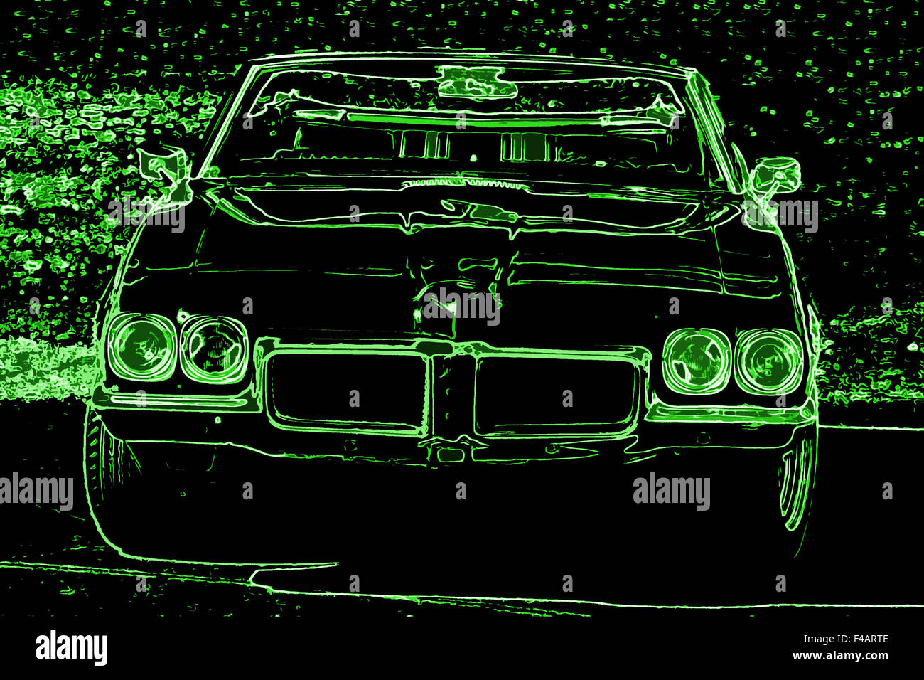 Muscle car blue hi-res stock photography and images - Alamy