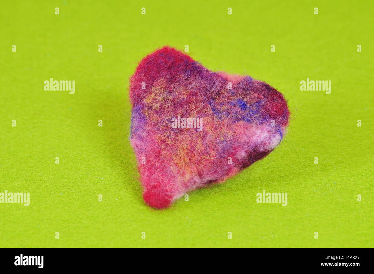 Felting handmade heart Stock Photo - Alamy