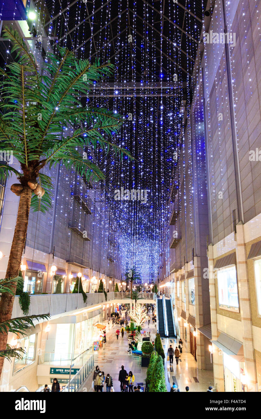 Kobe, Japan. Interior of Harbour Land shopping centre, with main ...