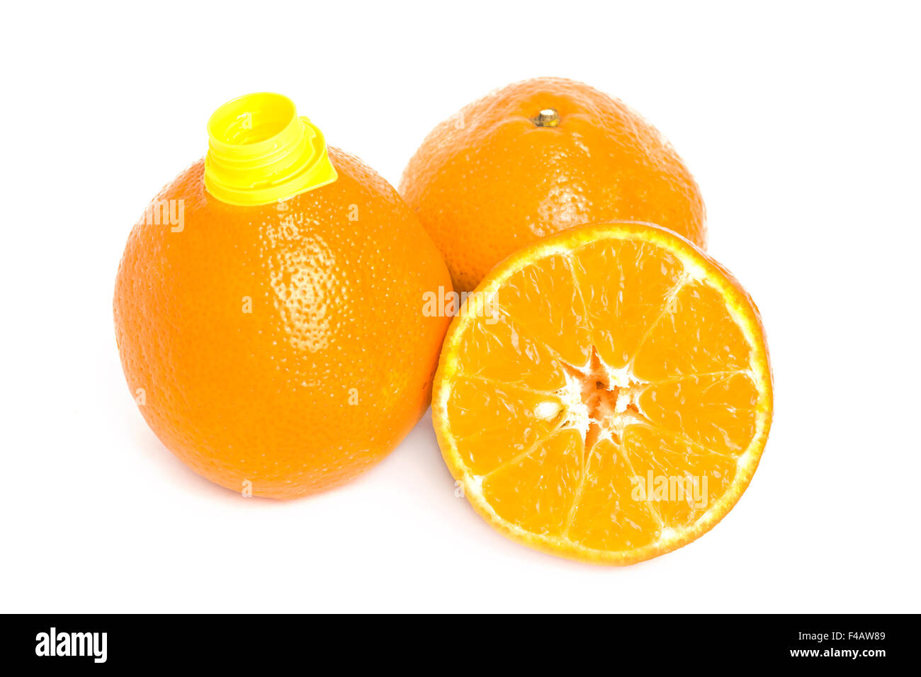 Orange with a lid Stock Photo - Alamy