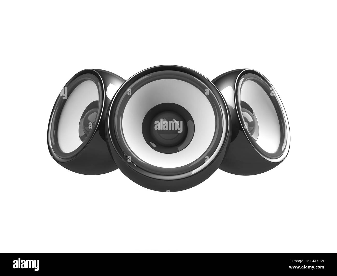black audio system isolated Stock Photo - Alamy