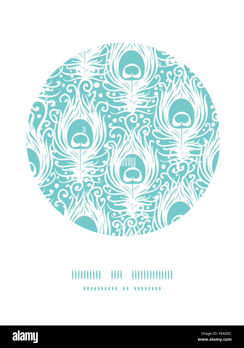 Soft peacock feathers vector circle decor pattern background Stock ...