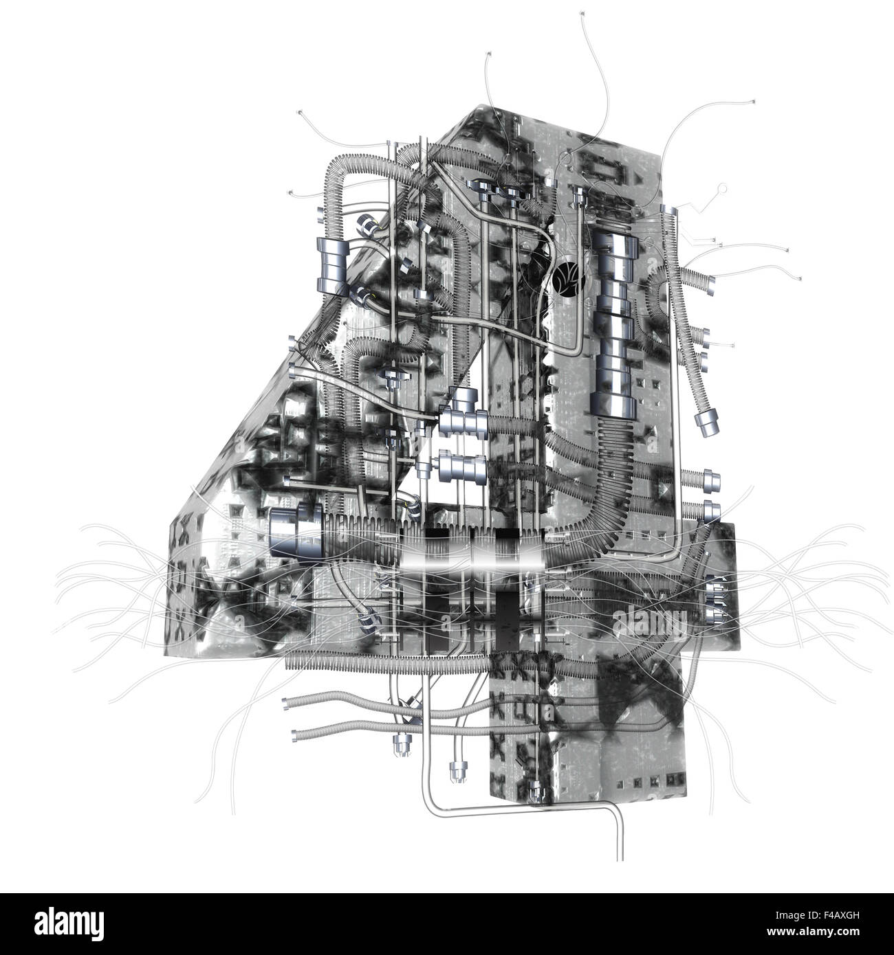 Industrial 3D Number Stock Photo - Alamy