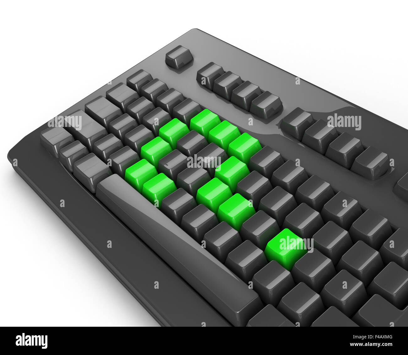 green keyboard question Stock Photo - Alamy