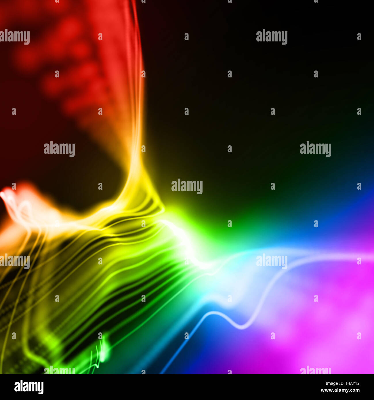 bright colorful wavy smooth background Stock Photo - Alamy