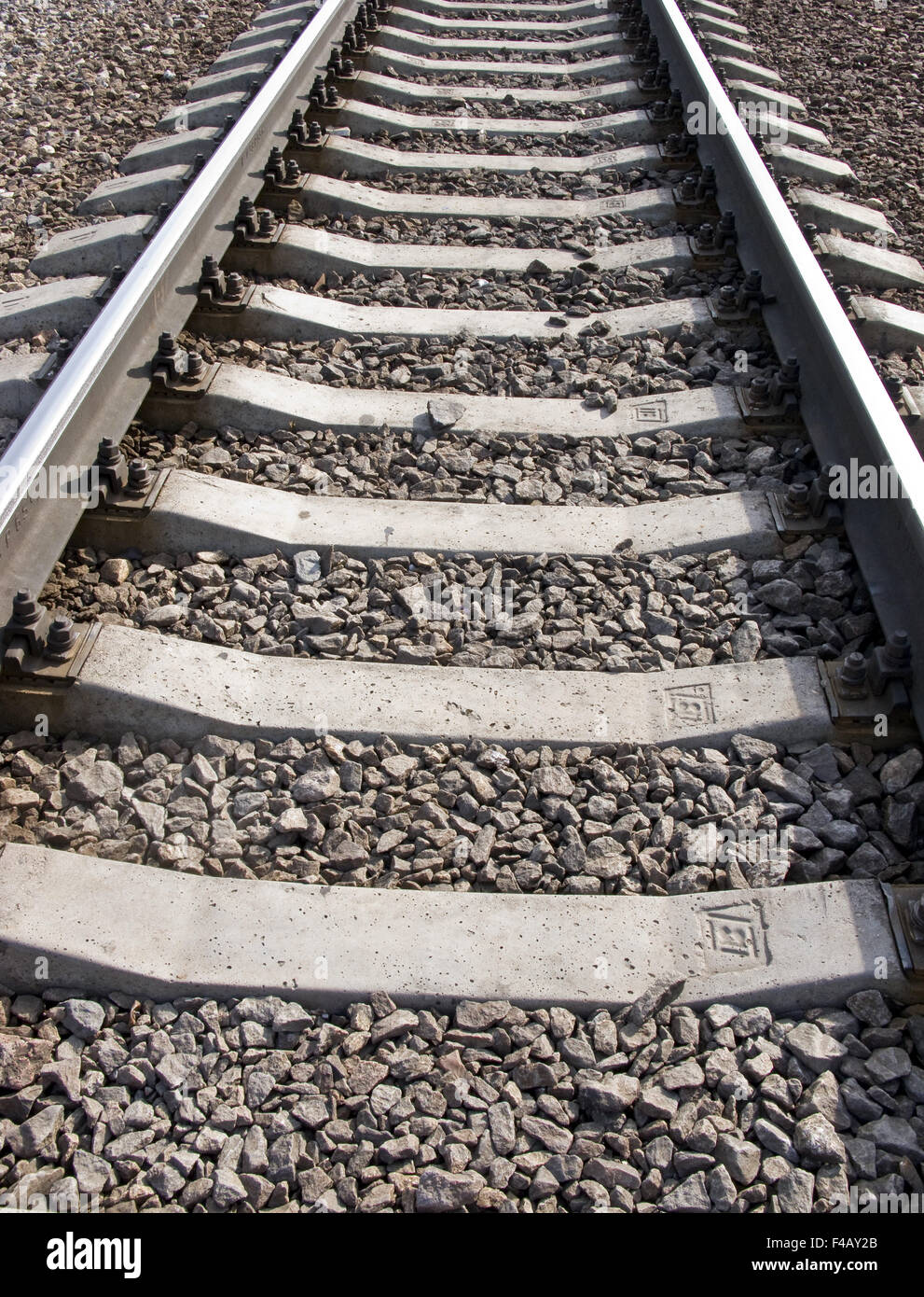 Fragment of railway track Stock Photo - Alamy