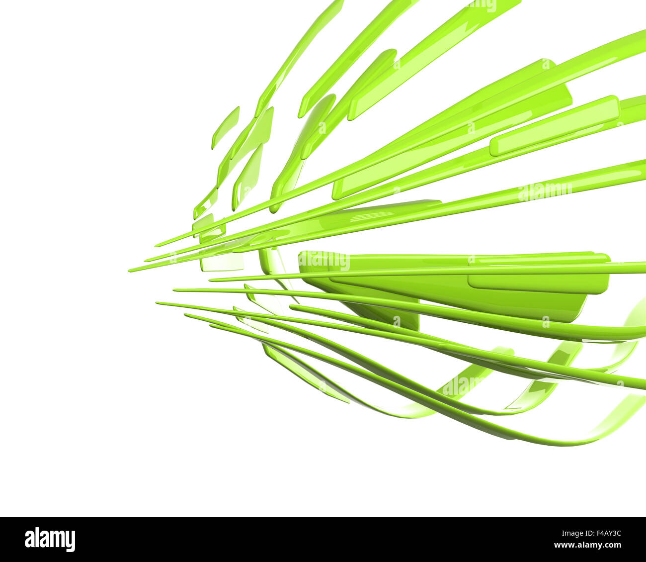 isolated 3d green lines Stock Photo - Alamy