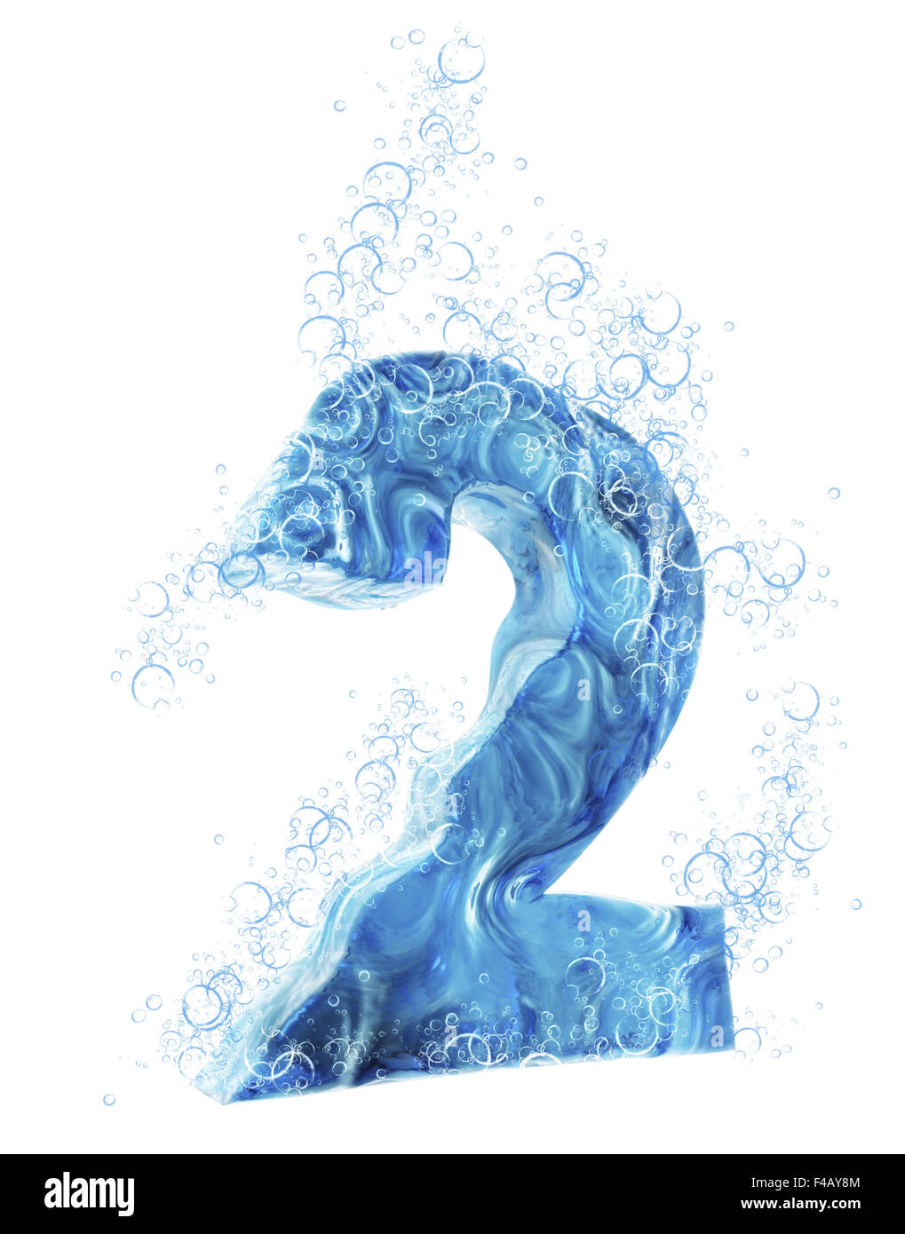 Liquid 3D Number Stock Photo - Alamy