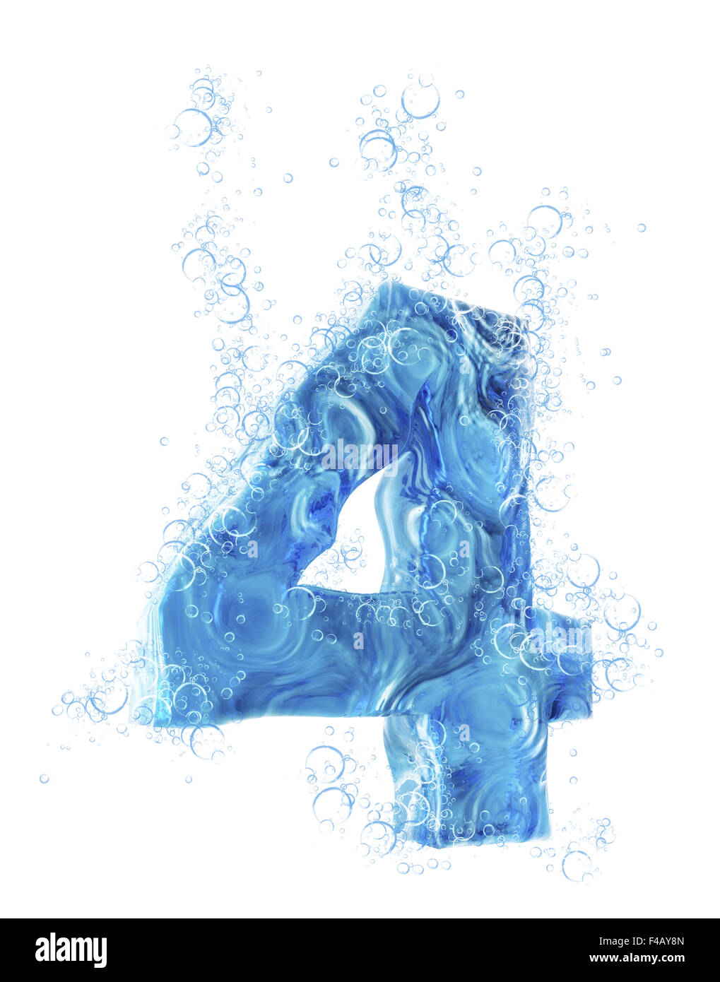 Liquid 3D Number Stock Photo - Alamy