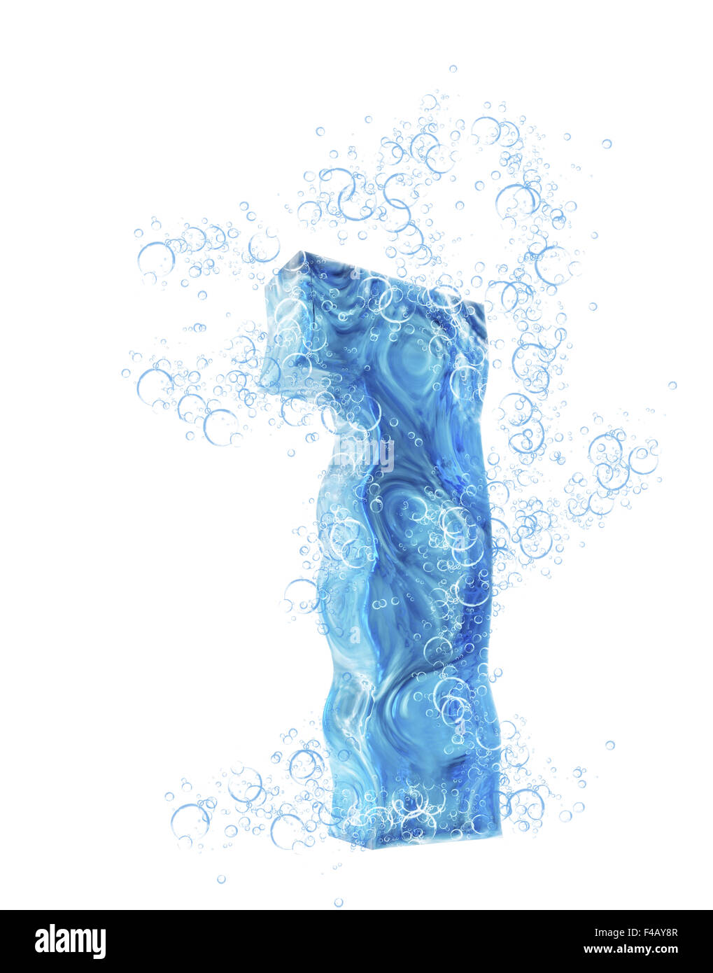Liquid 3D Number Stock Photo - Alamy