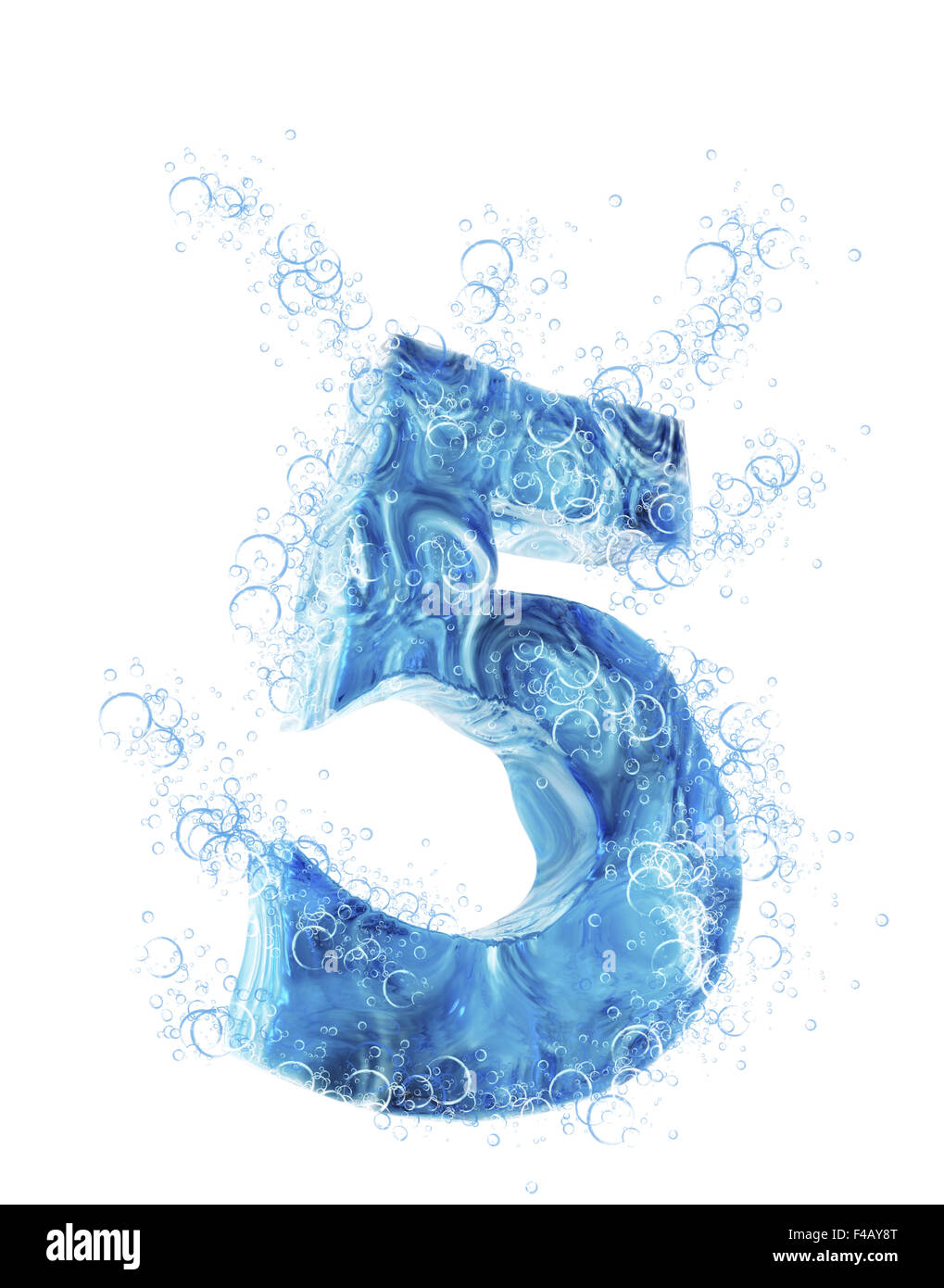 Liquid 3D Number Stock Photo - Alamy