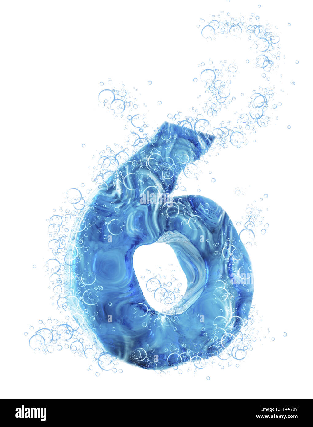 Liquid 3D Number Stock Photo - Alamy