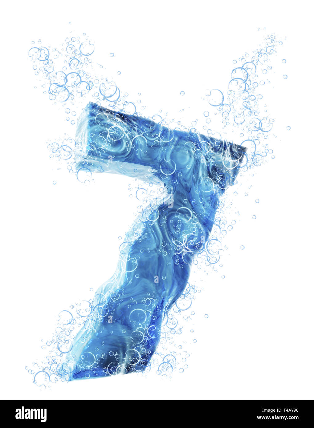 Liquid 3D Number Stock Photo - Alamy