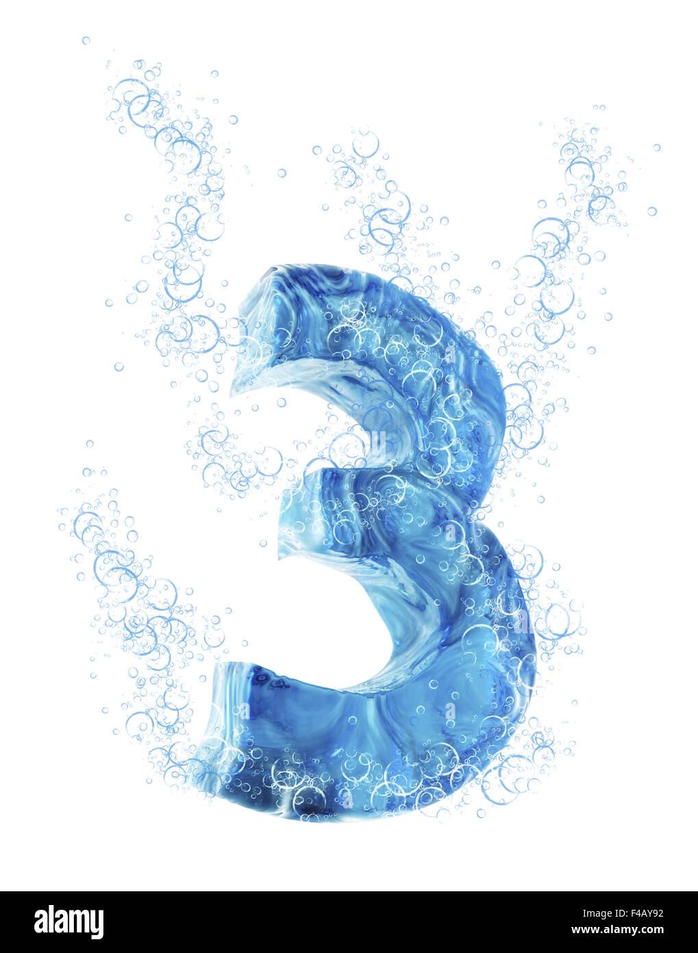 Liquid 3D Number Stock Photo - Alamy