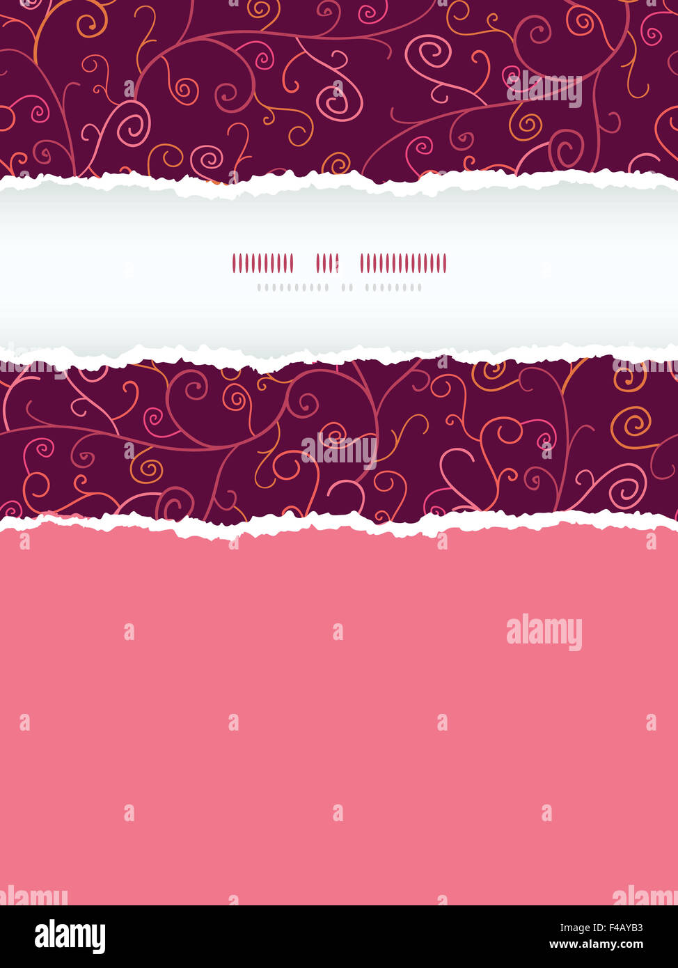 Abstract Swirl Plants Vertical Torn Frame Seamless Background Stock Photo - Alamy