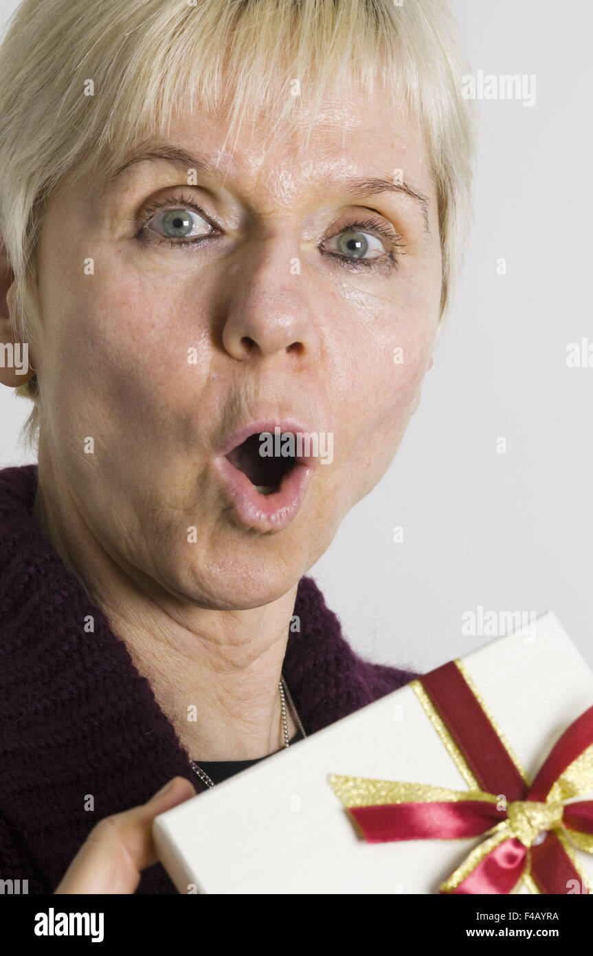 surprise for woman Stock Photo - Alamy