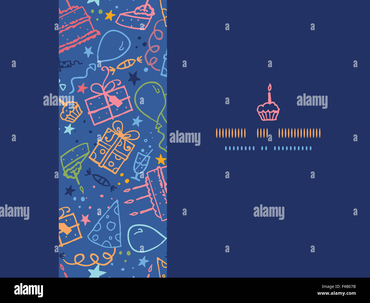 Birthday horizontal seamless pattern background Stock Photo - Alamy