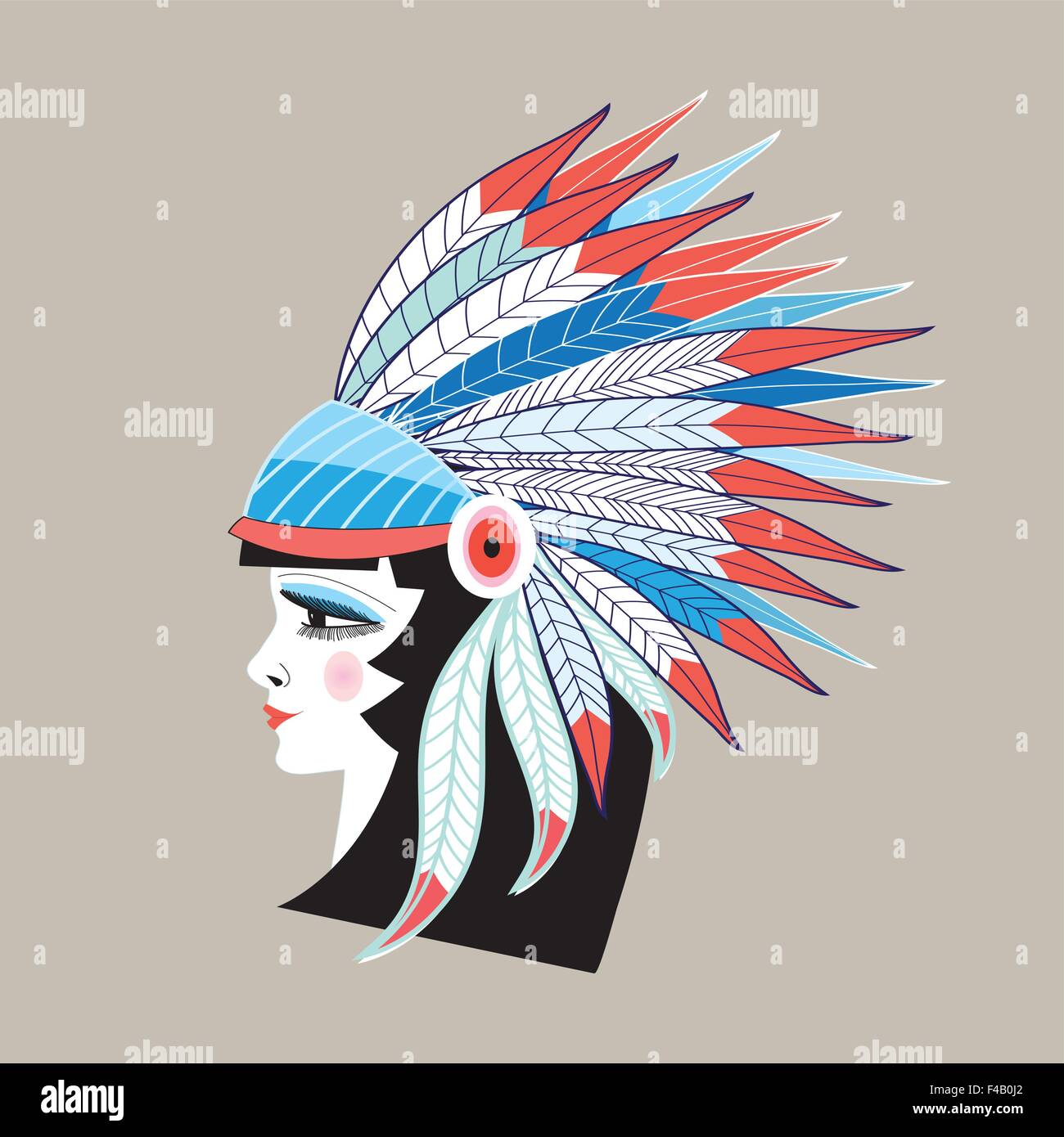 Beautiful vector illustration of an Indian girl Stock Vector Image ...