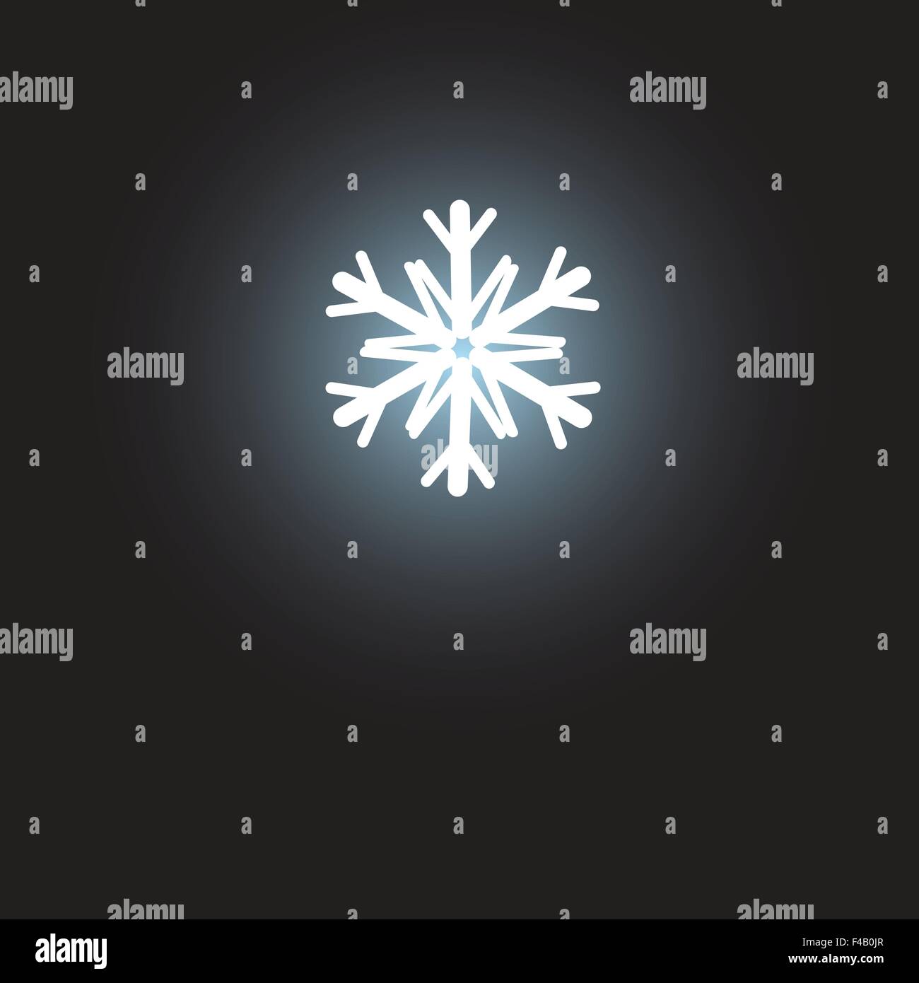 beautiful white snowflake symbol on a dark background Stock Vector ...