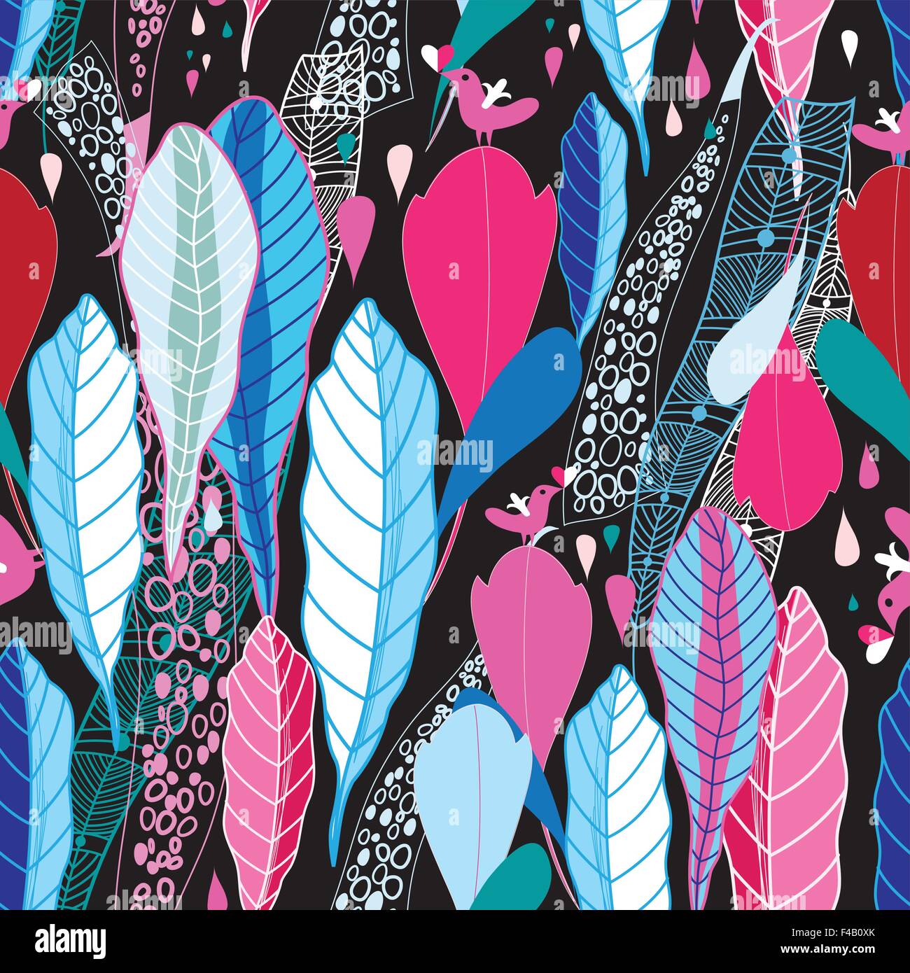 Graphic pattern vector a beautiful colorful plants Stock Vector Image ...