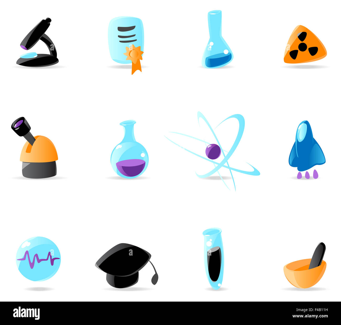 Science icons hi-res stock photography and images - Alamy