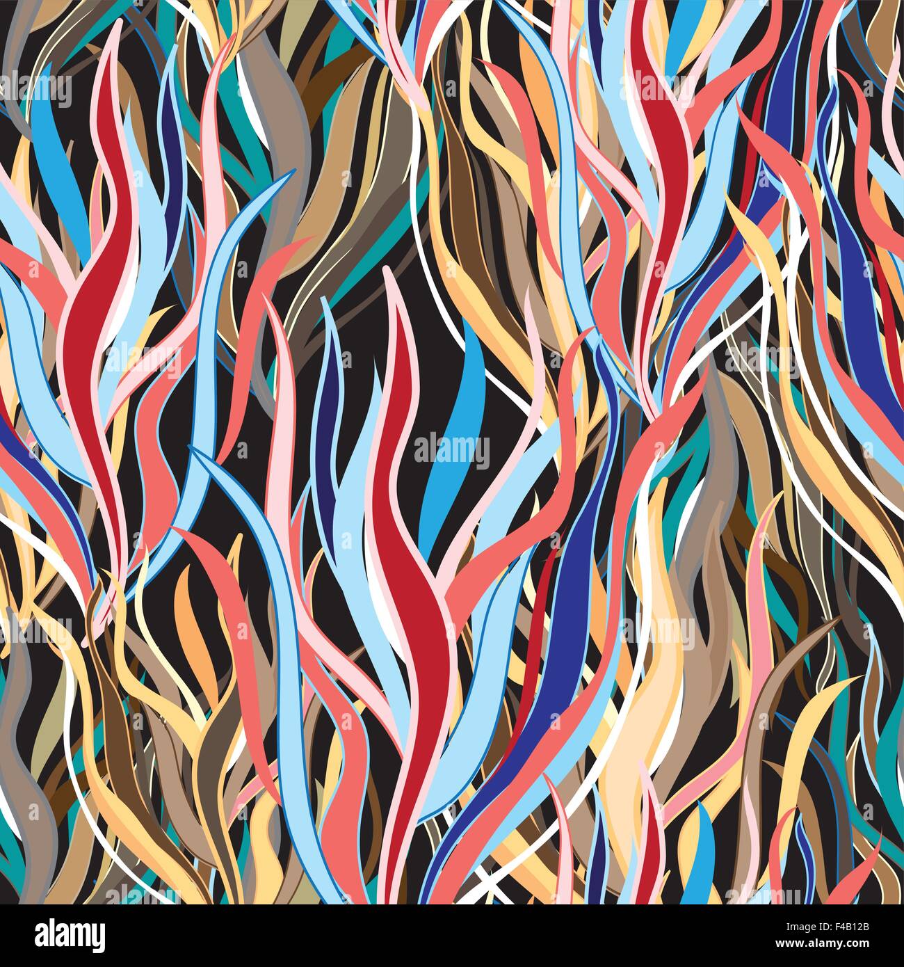 Graphic pattern vector a beautiful colorful plants Stock Vector Image ...