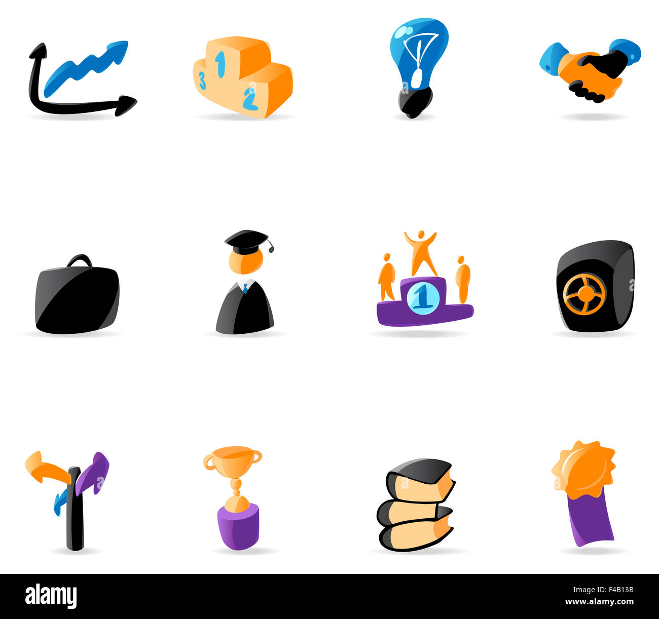 Business finance icons hi-res stock photography and images - Alamy