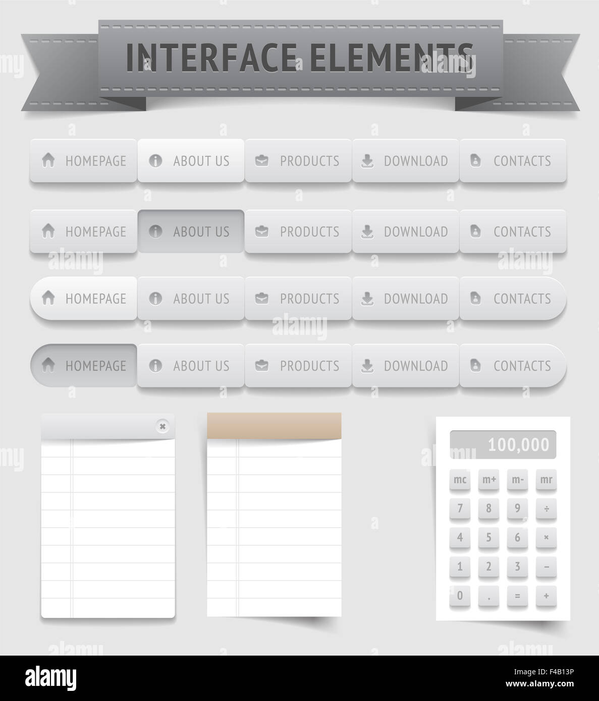 User interface elements Stock Photo - Alamy