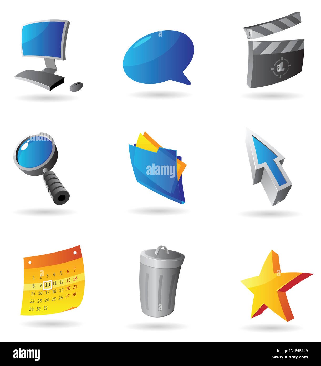Icons for computer interface Stock Photo - Alamy