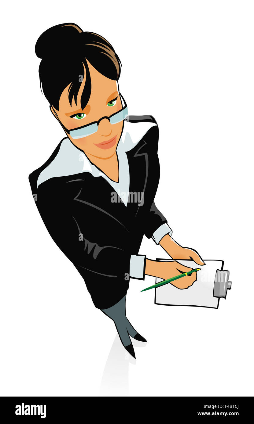 Black lady office worker Cut Out Stock Images & Pictures - Alamy