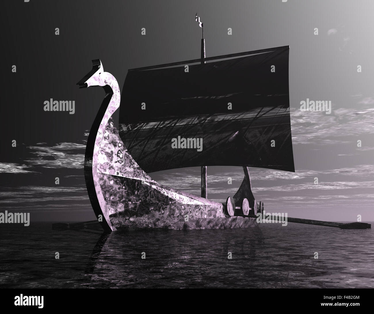 Wikingerschiff segel hi-res stock photography and images - Alamy