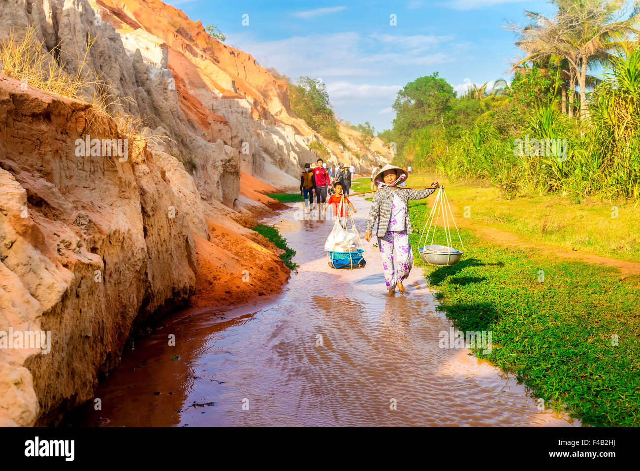Great landscape inside the Fairy Stream Resort in Mui Ne, Vietnam Stock ...