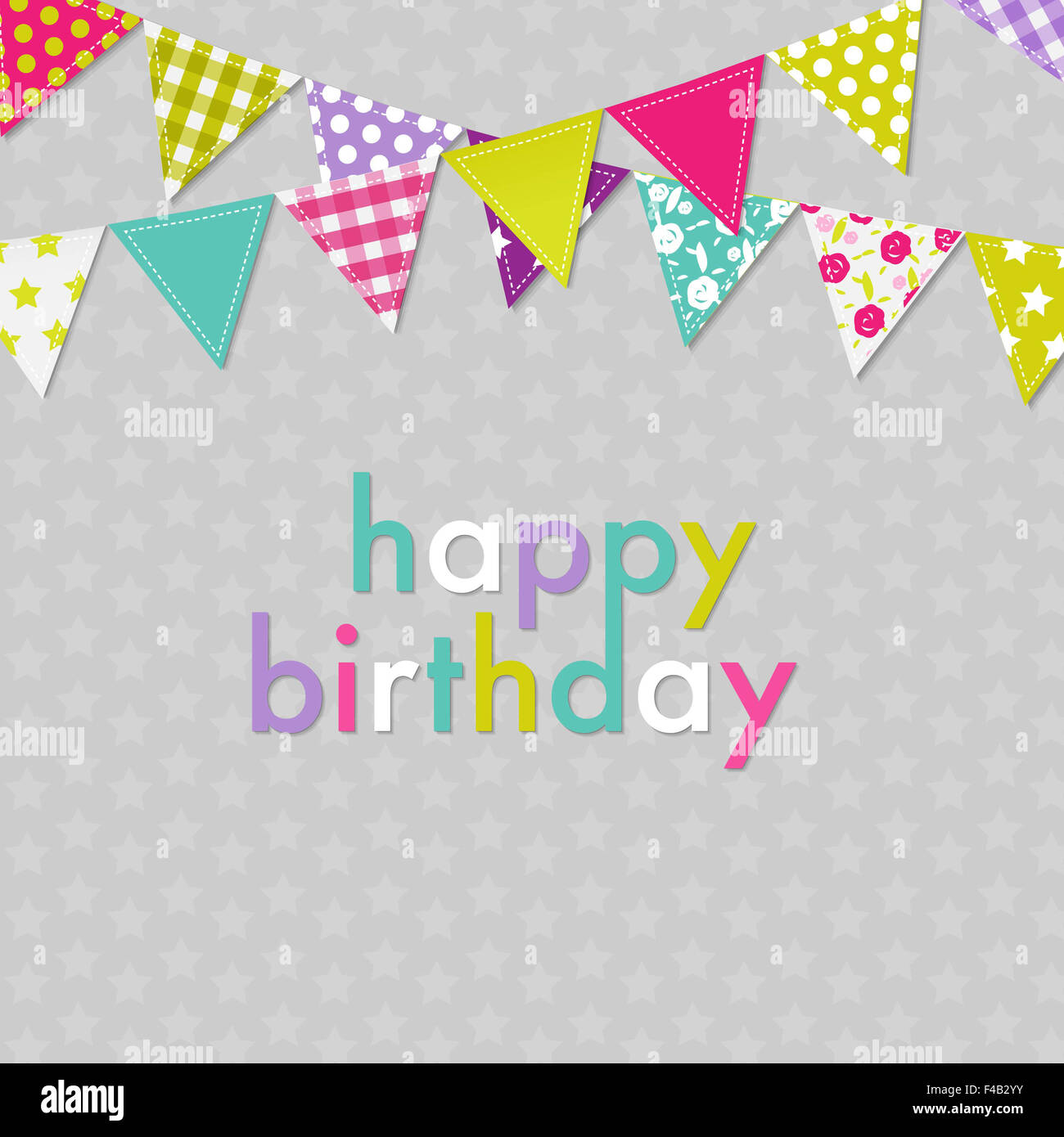 Bunting Color Flags Stock Photo - Alamy