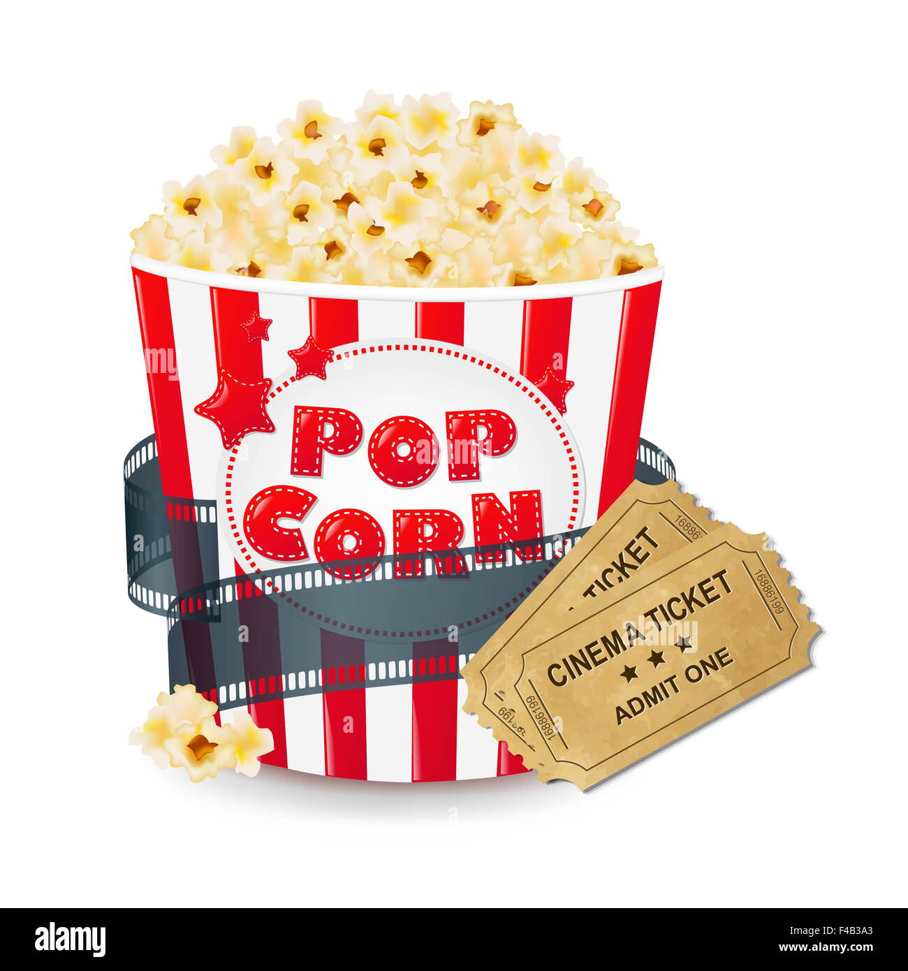 Popcorn and tickets popcorn hi-res stock photography and images - Alamy