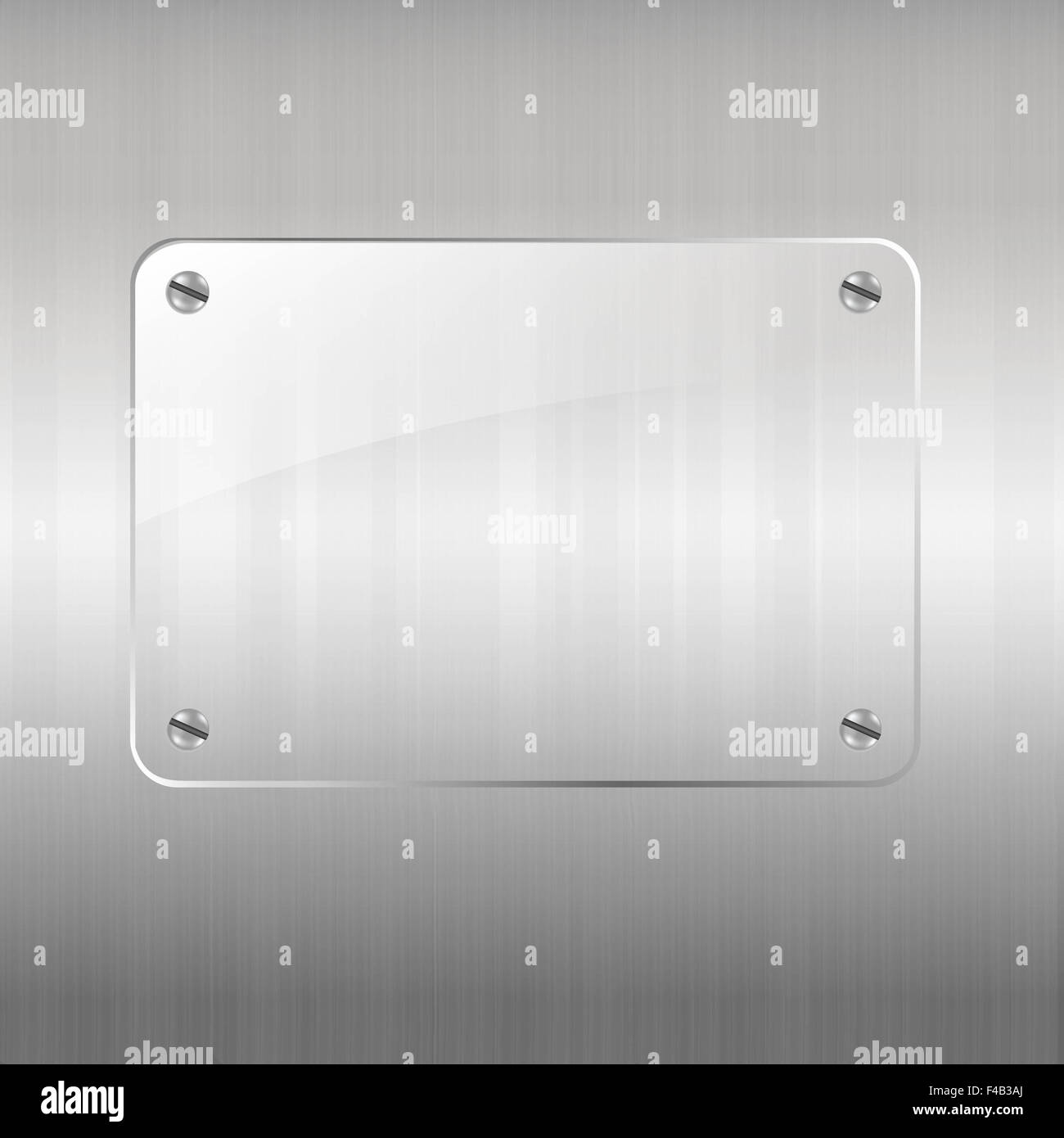 Metal Background And Glass Frame Stock Photo - Alamy