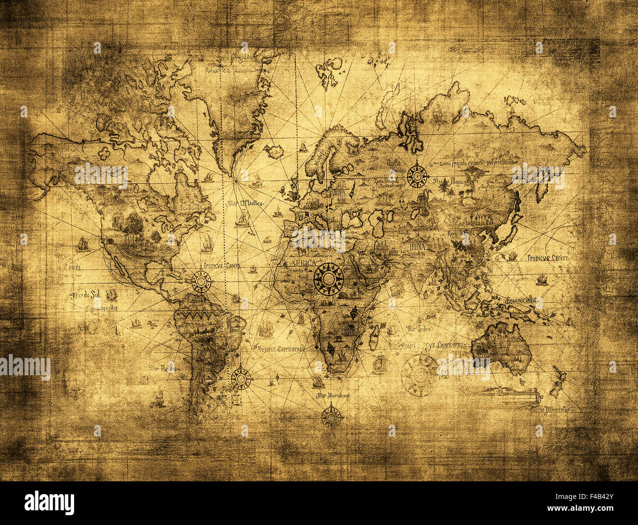 Ancient frame map hi-res stock photography and images - Alamy