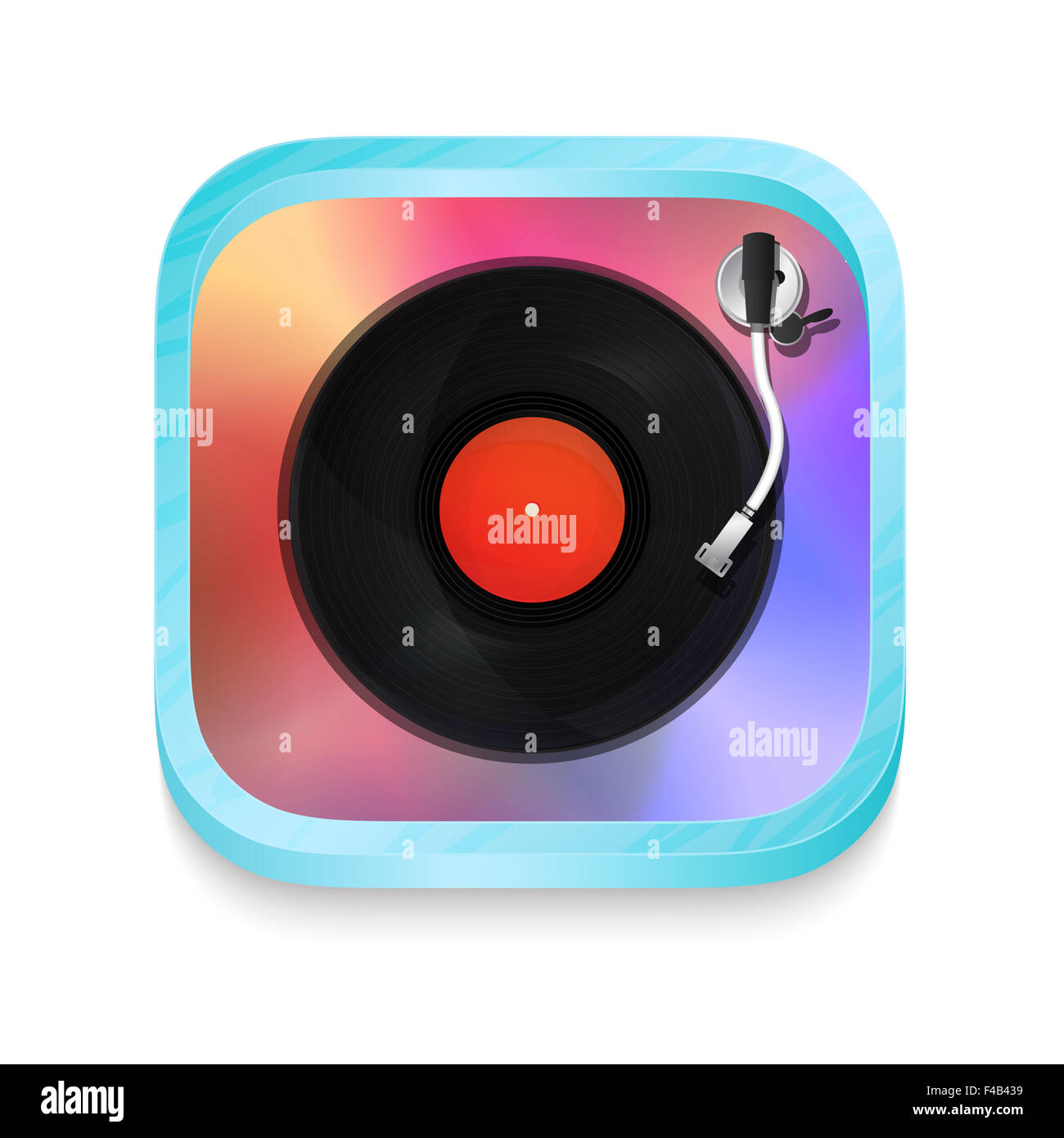 Vintage record player icon Stock Photo - Alamy